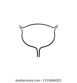 Urinary Bladder Hand Drawn Outline Doodle Stock Vector (Royalty Free ...