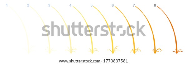 Urine Stream Samples Yellow Gradation Chart Stock Vector (Royalty Free ...
