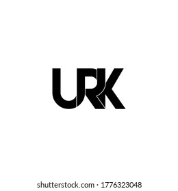 Urk Letter Original Monogram Logo Design Stock Vector (Royalty Free ...