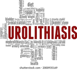 Urolithiasis Vector Illustration Word Cloud Isolated Stock Vector ...