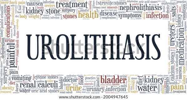Urolithiasis Vector Illustration Word Cloud Isolated Stock Vector ...