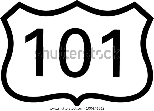 Us 101 Highway Sign Stock Vector (Royalty Free) 100476862