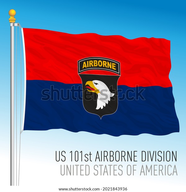 Us 101st Airborne Division Flag United Stock Vector (Royalty Free ...