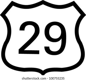Us 29 Highway Sign Stock Vector (Royalty Free) 100755235