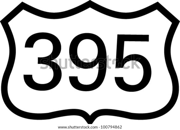 Us 395 Highway Sign Stock Vector (Royalty Free) 100794862