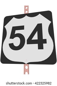 Us 54 Route Sign Stock Vector (Royalty Free) 422325982 | Shutterstock