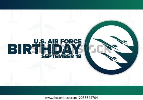 Us Air Force Birthday September 18 Stock Vector (Royalty Free ...