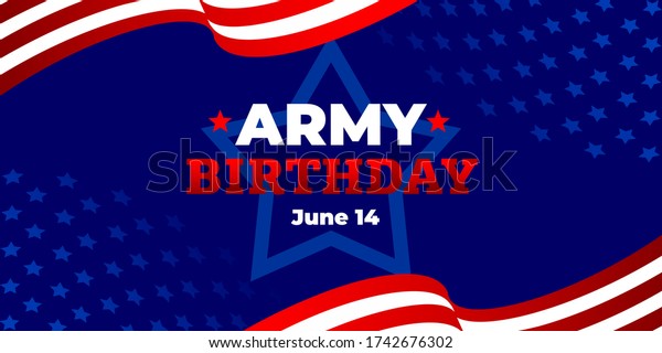 Us Army Birthday Vector Banner Poster Stock Vector (Royalty Free ...