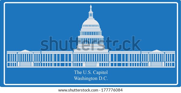 Us Capitol Building Washington Dc Eps10 Stock Vector (Royalty Free ...