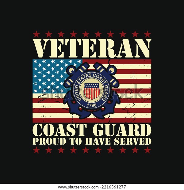Us Coast Guard Tshirt Design Stock Vector (Royalty Free) 2216561277 ...