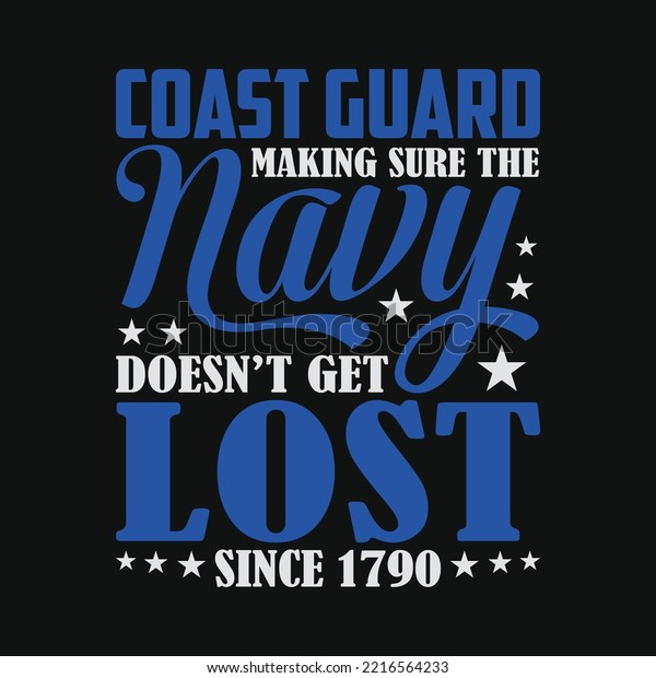 Us Coast Guard Tshirt Design Stock Vector (Royalty Free) 2216564233 ...