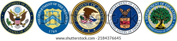 Us Department State Logo Set United Stock Vector (Royalty Free ...