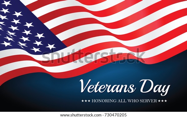 Us Flag Veterans Day Stock Vector (Royalty Free) 730470205 | Shutterstock