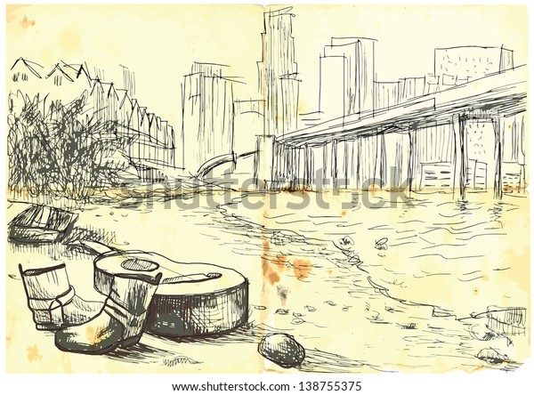 Us Gulf Hand Drawn Illustration Converted Stock Vector (Royalty Free ...