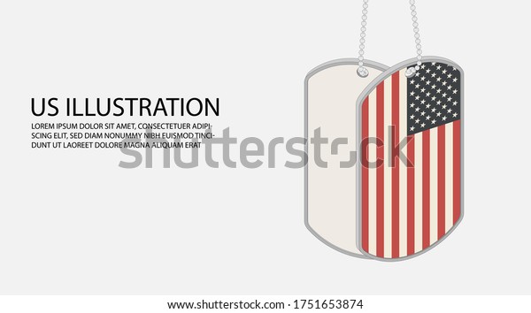 Us Illustration Usa Symbol Two Military Stock Vector (Royalty Free ...