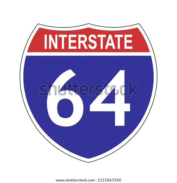 Us Interstate 64 Highway Sign Route Stock Vector (Royalty Free ...