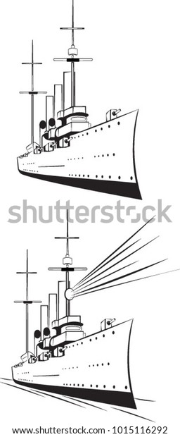 Us Military Cruiser Stock Vector (Royalty Free) 1015116292 | Shutterstock