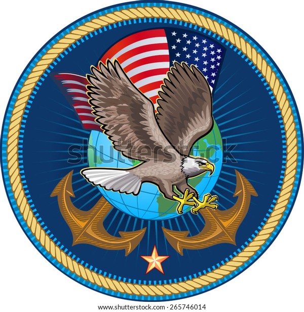 Us Navy Eagle: vector de stock (libre de regalías) 265746014 | Shutterstock