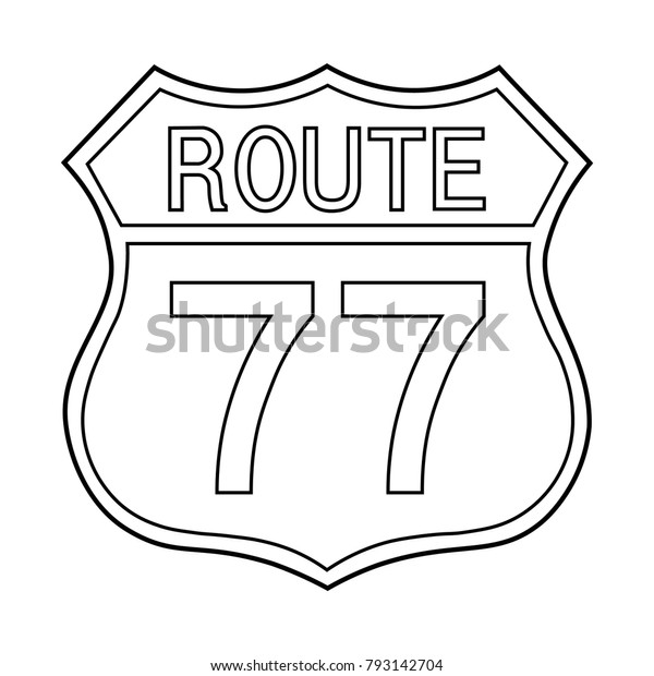 Us Route 77 Line Transparent Sign Stock Vector (Royalty Free) 793142704