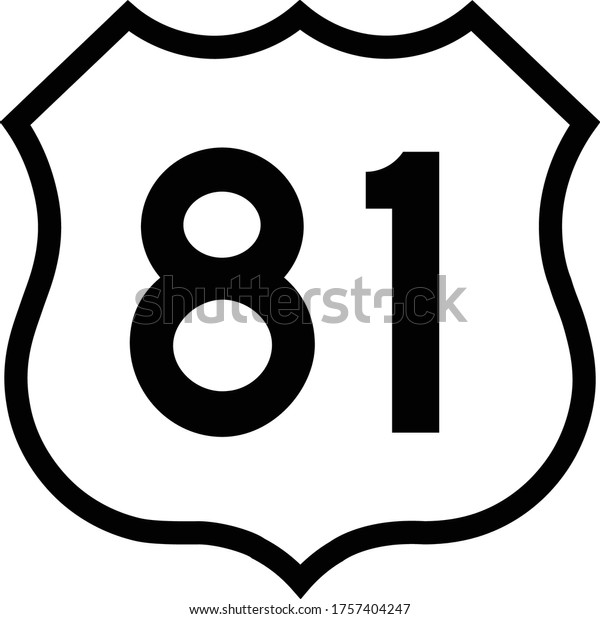 Us Route 81 Sign Shield Sign Stock Vector (Royalty Free) 1757404247 ...