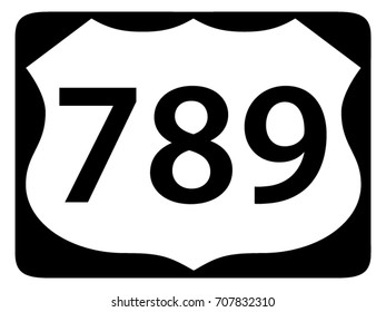 Us Route Shield Road Number Stock Vector (Royalty Free) 707832310 ...