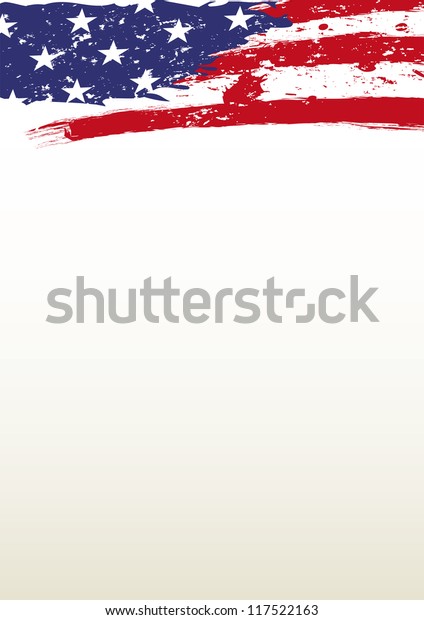 Usa Background Header Paper American Flag Stock Vector (Royalty Free ...