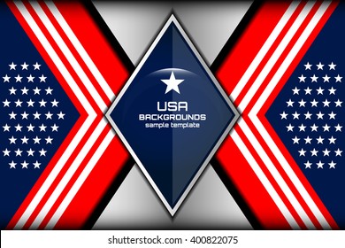 Usa Backgrounds Template Vector Illustration Stock Vector (Royalty Free ...