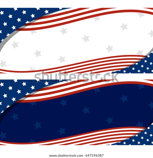 Usa Banner Background Design American Flag Stock Vector (Royalty Free ...