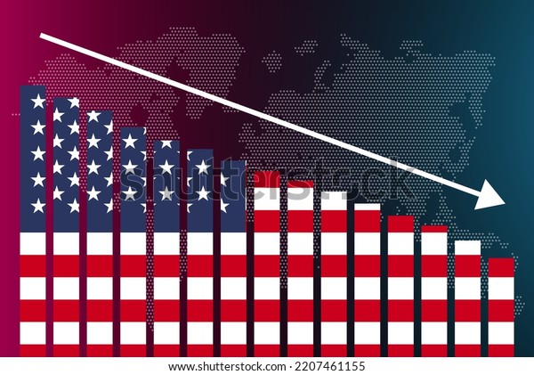 Usa Bar Chart Graph Decreasing Values Stock Vector (Royalty Free ...