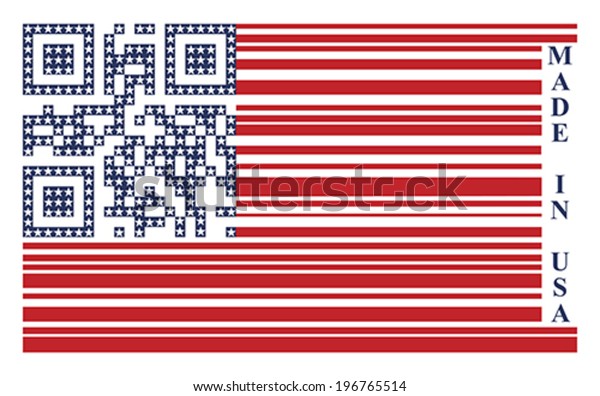 Usa Barcode Flag Vector Stock Vector (Royalty Free) 196765514 ...