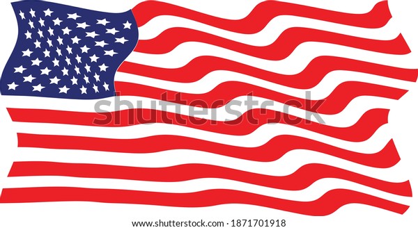 Usa Flag American Wavy Flag Vector Stock Vector (Royalty Free ...