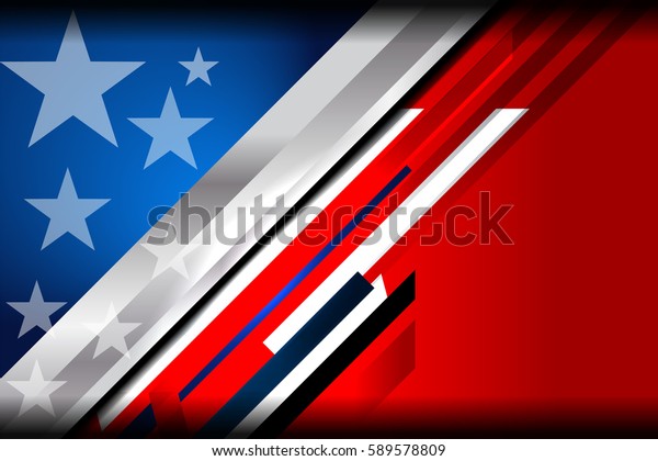 Usa Flag Color Backgrounds Vector Illustration 库存矢量图（免版税）589578809 ...