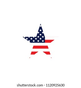 Usa Flag Star Icon Sign Vector 스톡 벡터(로열티 프리) 1120237151 | Shutterstock