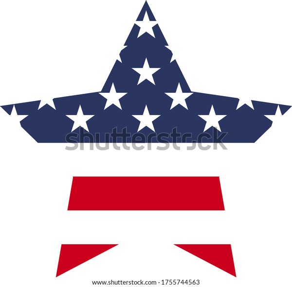 Usa Flag Star Icon Vector Illustration Stock Vector (Royalty Free ...