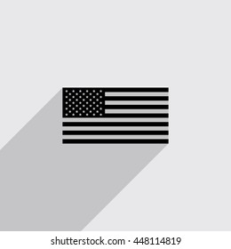 Usa Flag Vector Icon Long Shadow Stock Vector (Royalty Free) 448114819 ...