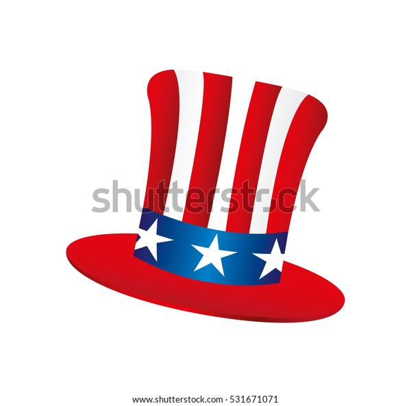 Usa Hat Isolated Icon Vector Illustration Stock Vector (Royalty Free ...