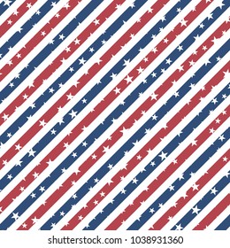 Usa Line Pattern Stars Stock Vector (Royalty Free) 1038931360