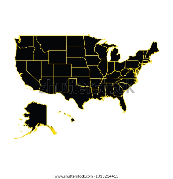 Usa Map Black Pastel Graphic Background Stock Vector (Royalty Free ...