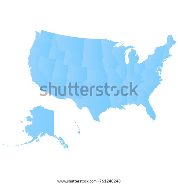 Usa Map Blue Pastel Graphic Background Stock Vector (Royalty Free ...