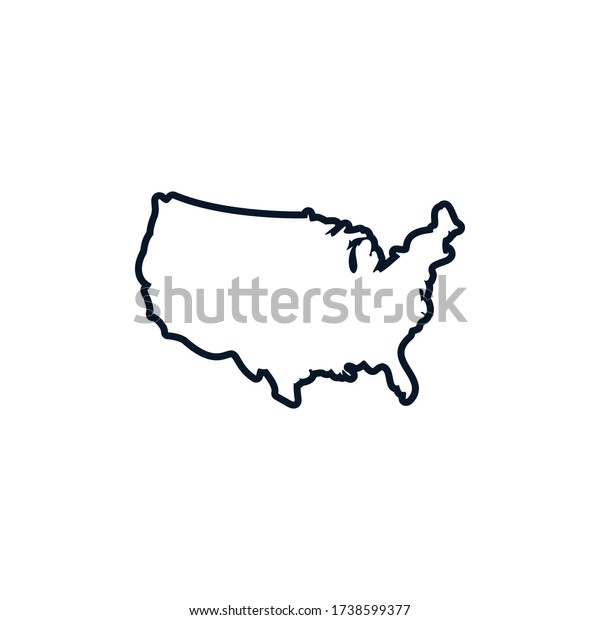 Usa Map Graphic Design Template Vector Stock Vector (Royalty Free ...