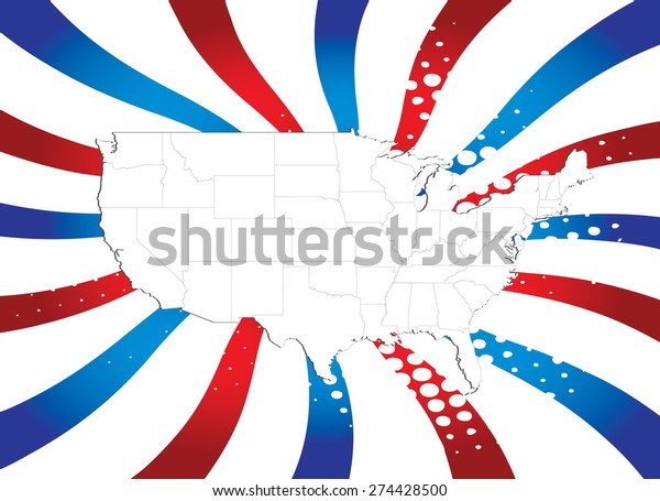Usa Map High Detail Captivating Background Stock Vector (Royalty Free ...