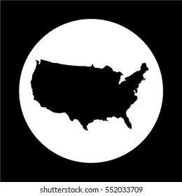Usa Map Icon Stock Vector (Royalty Free) 552033709 | Shutterstock