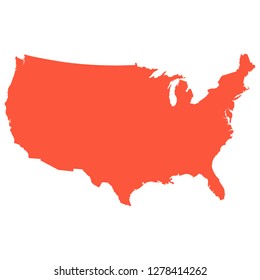 Red United States Map Illustration: เวกเตอร์สต็อก (ปลอดค่าลิขสิทธิ์ ...