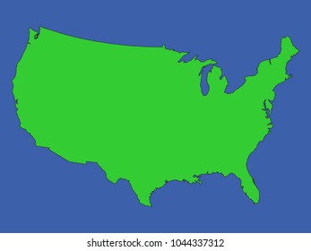 Usa Map State Colors Massachusetts Stock Vector (Royalty Free ...