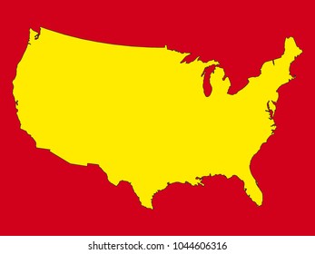 Stylized Monochromatic Map United States America: ภาพประกอบสต็อก ...