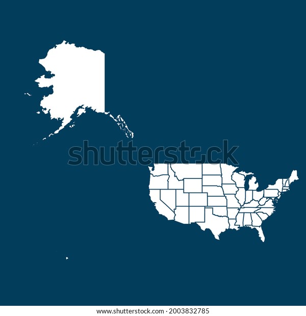 Usa Mercator Map High Detailed On Stock Vector (Royalty Free ...