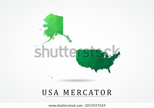 Usa Mercator Map World Map International Stock Vector (Royalty Free ...
