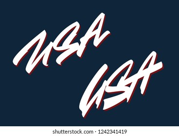 Usa Vector Lettering: vector de stock (libre de regalías) 1242341419 ...