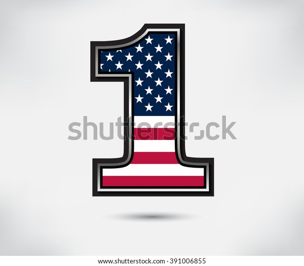Usa Vector Symbolnumber One Usa Flag: เวกเตอร์สต็อก (ปลอดค่าลิขสิทธิ์ ...