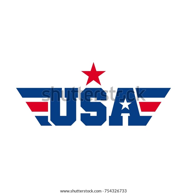 Usa Wing Vector Logo Stock Vector (Royalty Free) 754326733